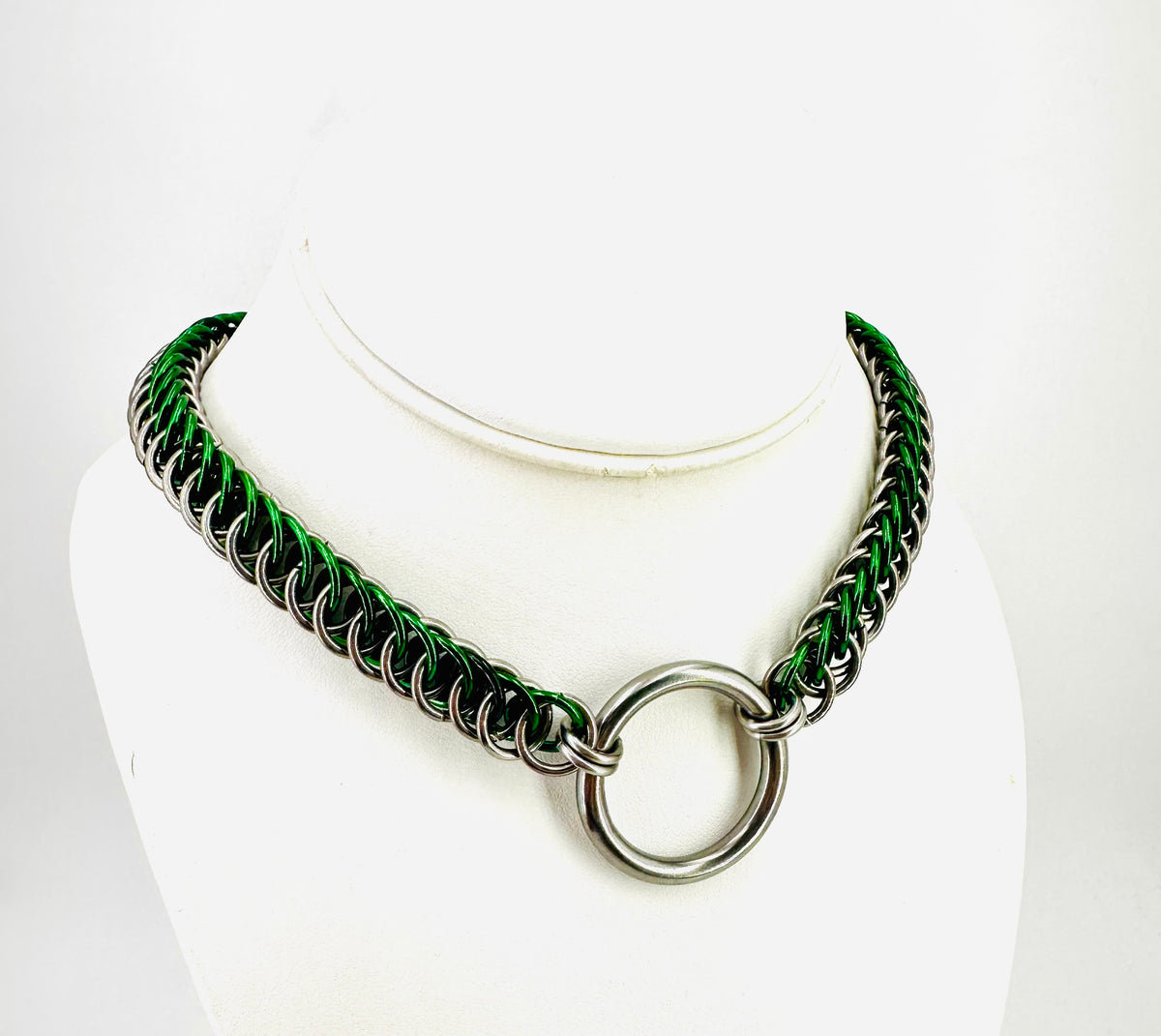 Flat Chainmaille O-Ring Day Collar – Foxy Feisty Redhead
